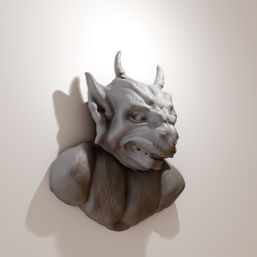🏛️ gargoyle head wall mount stl・ STL File for 3D printing・Cults