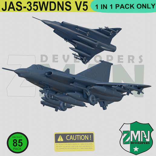 ️ JAS-35 WDNS V5・ STL File for ・Cults