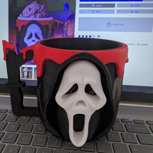 🧊 Ghostface Ice Cream Pint Holder・3D Print with the Anycubic Kobra 3 3D ...