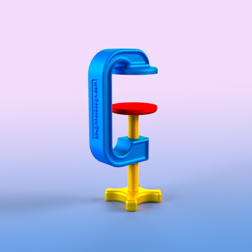 💪 Strong G-Clamp 100% 3D printed・ STL File for ・Cults