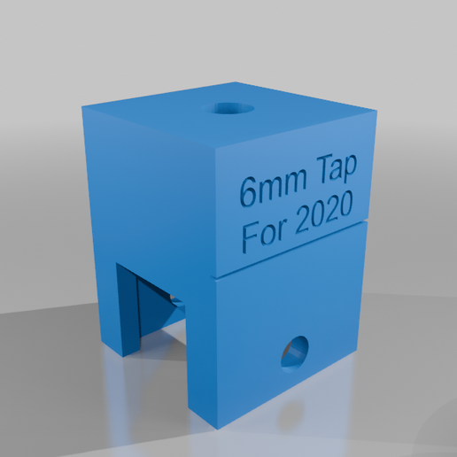 🔚 Tapping Guide for 2020 Extrusion End for 6mm Tap・Free 3MF File for 3D ...