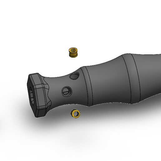 🪛 Ergonomic Screwdriver Handle with Spinning cap・Free STL File for ・Cults