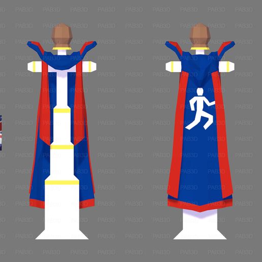 👴 RUNESCAPE OLD SCHOOL - OSRS AGILITY SKILL CAPE・ STL File for 3D ...