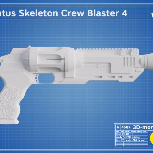 💀 Brutus Skeleton Crew Blasters・ 3D File for 3D printing・Cults