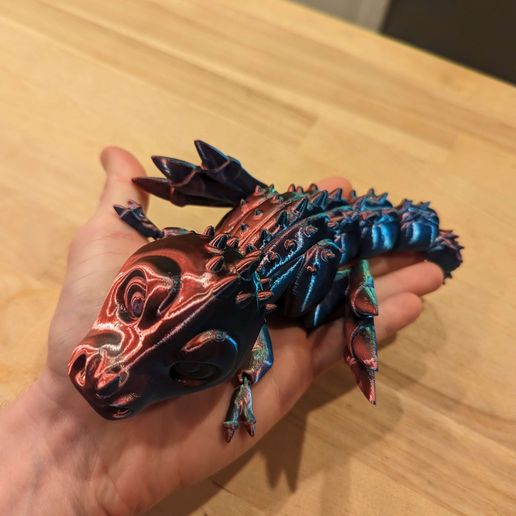 3D print Dino Spike Wild / T-Rex Articulated / Print-in-Place Dinosaur ...