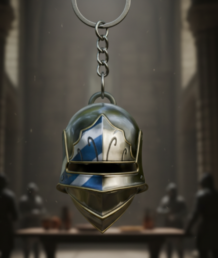 🪖 Knight Helmet Keychain - Medieval Crusader Armor - Historical Fantasy ...