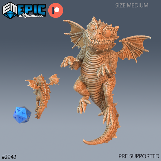 Файл 3D Летающий дракончик ‧ DnD Miniature ‧ Tabletop Miniatures ...