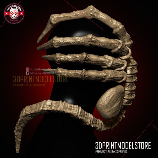 👽 Alien Romulus FaceHugger Mask - Cosplay, Halloween, Horror・ 3D File for 3D printing・Cults