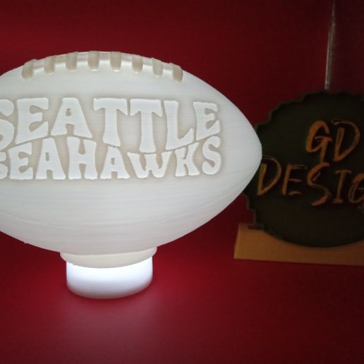 🌊 Seattle Seahawks 3D WAVE NFL FOOTBALL TEALIGHT・ STL File for ・Cults