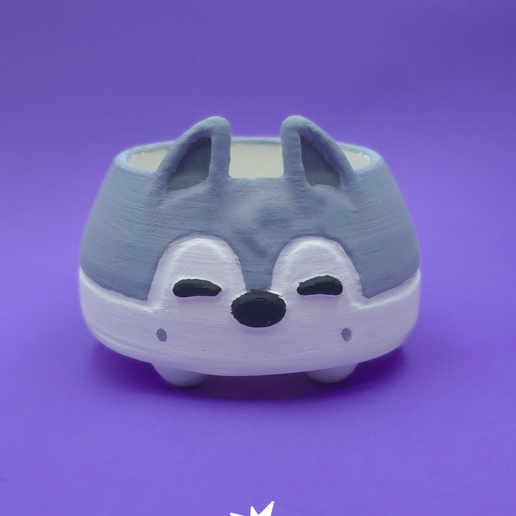 🐺 Wolf Chan flowerpot・ STL File for 3D printing・Cults
