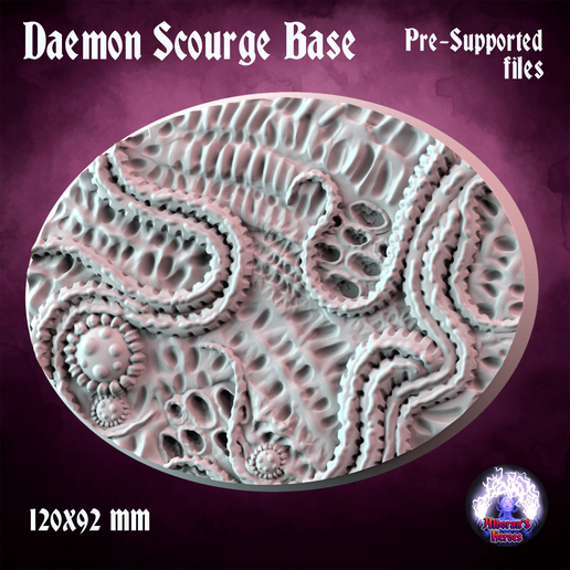 Archivo STL Daemon Scourge Bases - 120x92 🎲 ・Objeto para impresora 3D ...