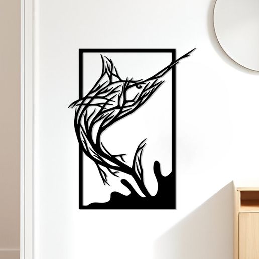 🗡️ Sword Fish Wall Art, Wall Decor, Home Decor・ STL File for 3D ...