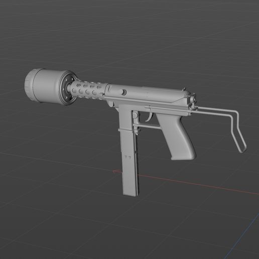 OBJ file Swedish TEC-9 submachine gun-4 digital model 🗺️ ・3D printable ...