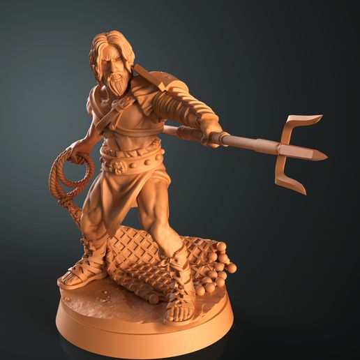🎲 Retiarius - Gladiator 32mm・ STL File for 3D printing・Cults