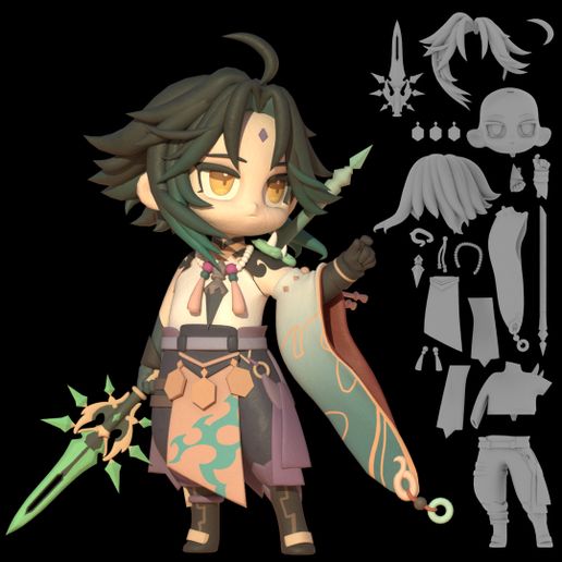 👾 Xiao - Genshin Figurine・ STL File for 3D printing・Cults