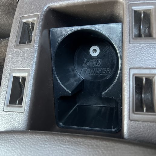 🚗 FJ80 LandCruiser - Center console cupholder・ STL File for 3D printing ...