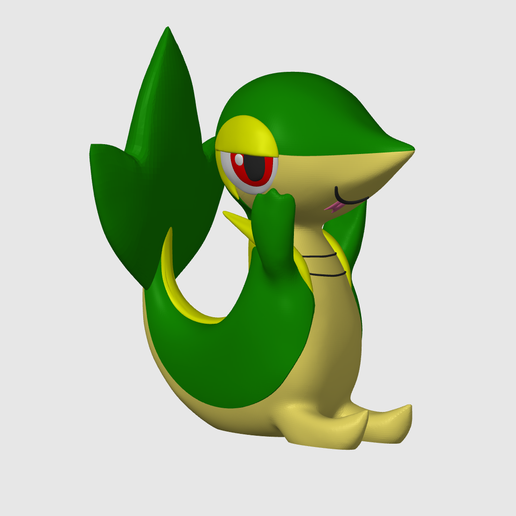 🐉 Snivy Pokemon (No support - 3MF included)・ STL File for 3D printing・Cults