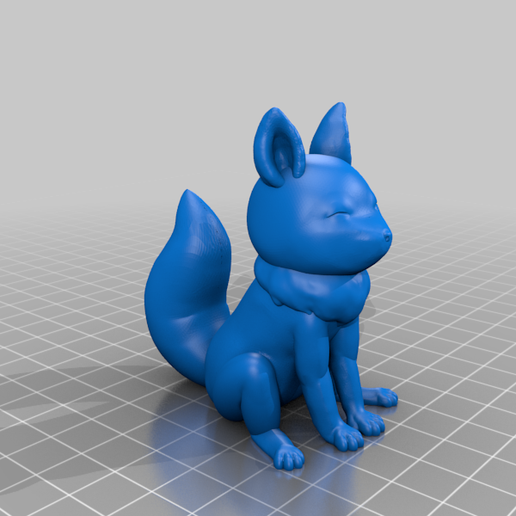 Free STL file Sitting fox 🦊 ・3D printer model to download・Cults