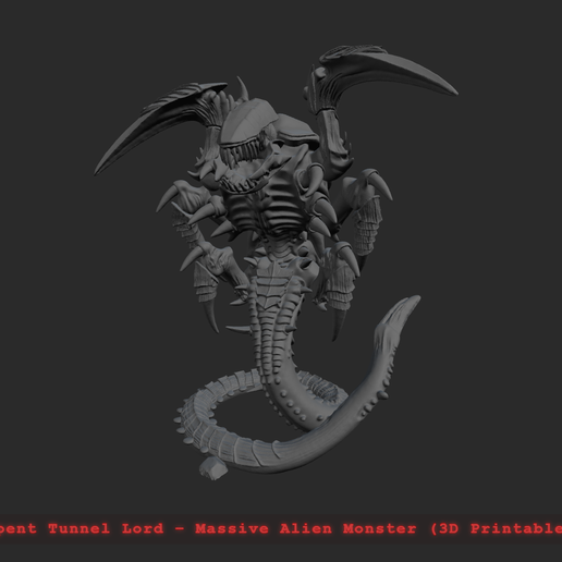 👽 Colossal Bio-Serpent Tunnel Lord - Monstruo alienígena masivo (Modelo ...