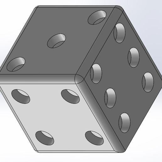 dice drawing 3d