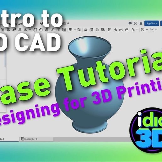 🏺 Vase Tutorial - Intro to CAD for 3D printing・Free STL File for ・Cults