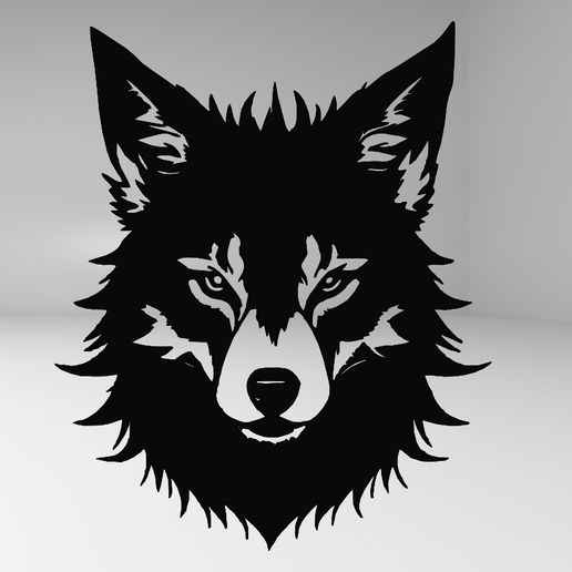 wolf head stencil