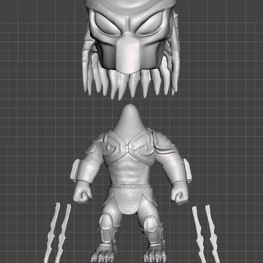 STL file Chibi Predator. 🎬 ・3D printable model to download・Cults