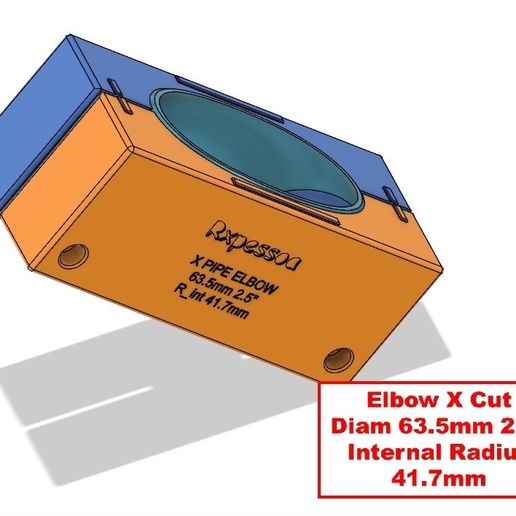 STL file X Cut (D63.5mm /2.5") Rint41.7 Cutting Tool Holder Exhaust 🚗 ・3D printing template to ...