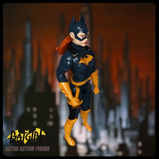🦸 BATGIRL RETRO ACTION FIGURE・ STL File for 3D printing・Cults