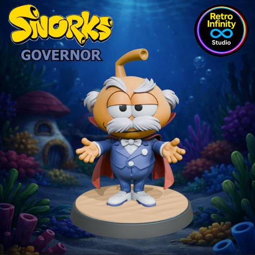 ♾️ Governor - Snorks Pack 2 3D collectible figure (100mm) | Retro ...