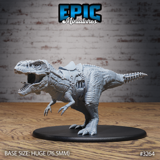 3D file Cursed Captain T-Rex Mount ‧ DnD Miniature ‧ Tabletop ...