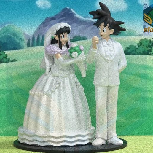 🥛 GOKU AND MILK AT THEIR WEDDING - GOKU Y MILK (CHI CHI) EN SU BODA ...