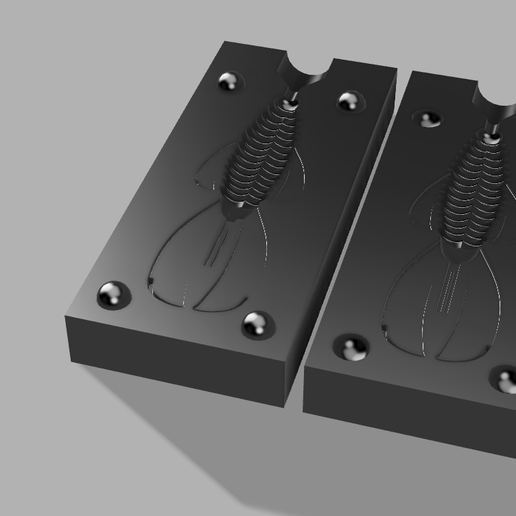 🎣 Rage Craw Fishing Soft Plastic Mold・ STL File for 3D printing and CNC ...