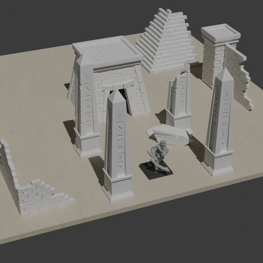 🪦 Tomb King Old World terrain・ STL File for 3D printing・Cults