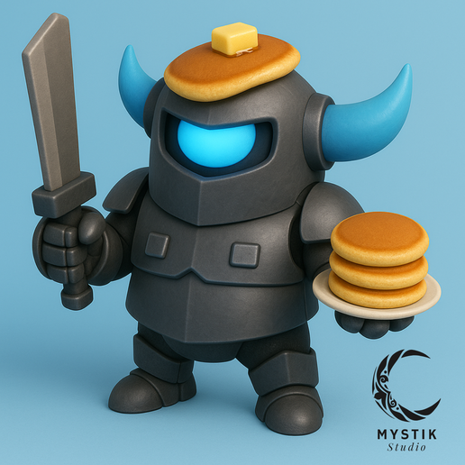 🥞 Mini P.E.K.K.A. with Pancakes - Clash Royale・ STL File for 3D printing・Cults