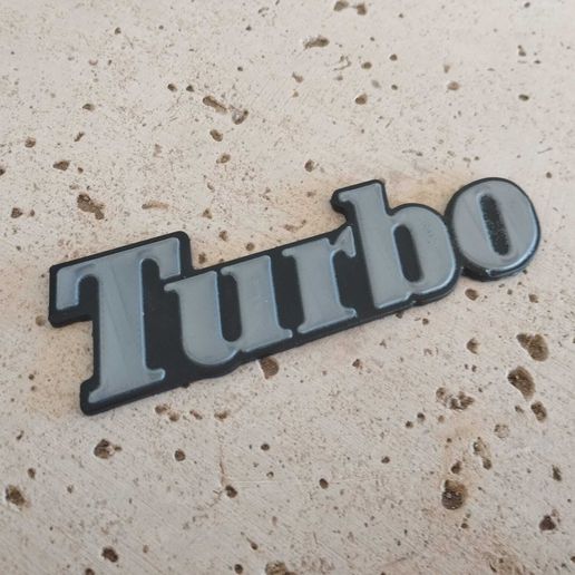 🚗 TURBO RENAULT 5 REAR EMBLEM・Archivo 3MF para Impresión 3D・Cults