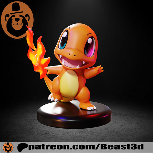 3D file Charmander - Pokemon 🐉 ・3D printer model to download・Cults