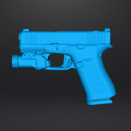🔫 Glock 43x MOS with TLR 7 Sub Real Size 3D Scan・ STL File for 3D printing and CNC machining ...
