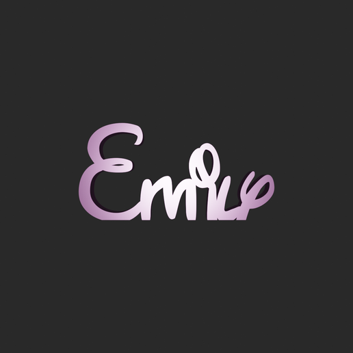 STL file Nome Personalizado "Emily" - Estilo Disney | STL para ...