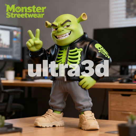 💀 Shrek Streetwear Skeleton Figure・ STL File for 3D printing・Cults