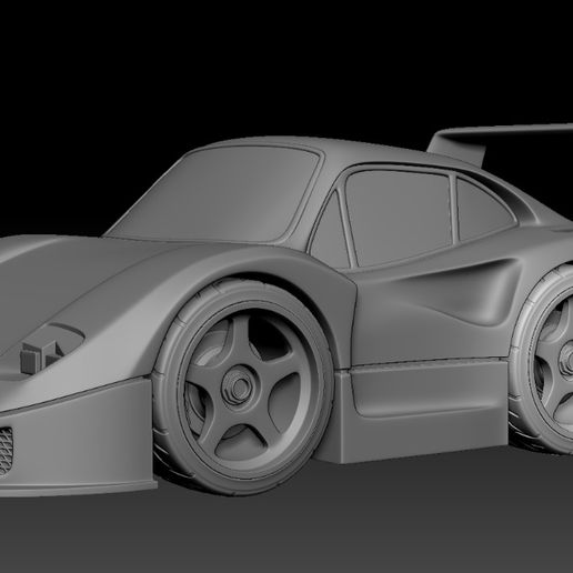 🚗 ferrari cartoon f40・ STL File for 3D printing・Cults