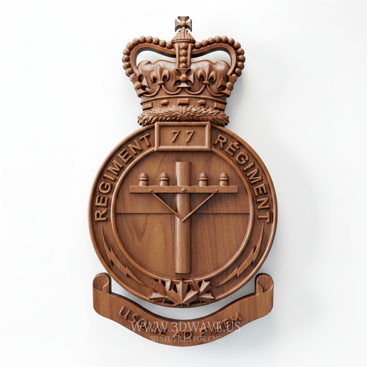 📛 77th Regiment Badge - 3D Model for CNC | Royal Canadian Regiment ...