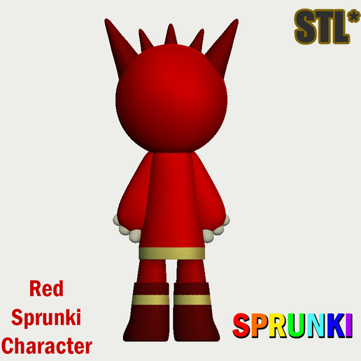 STL file Red Raddy STL Sprunki Incredibox STL 3D Character Fanart 🦸 ...