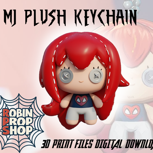 🗝️ RPS MJ Plush Keychain || Inspired Cosplay Prop STL File for 3D ...