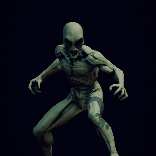 👽 Alien Humanoid・Archivo OBJ para Impresión 3D・Cults