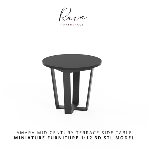 👽 Miniature Amara-Inspired Mid-century Terrace Side Table, Miniature ...