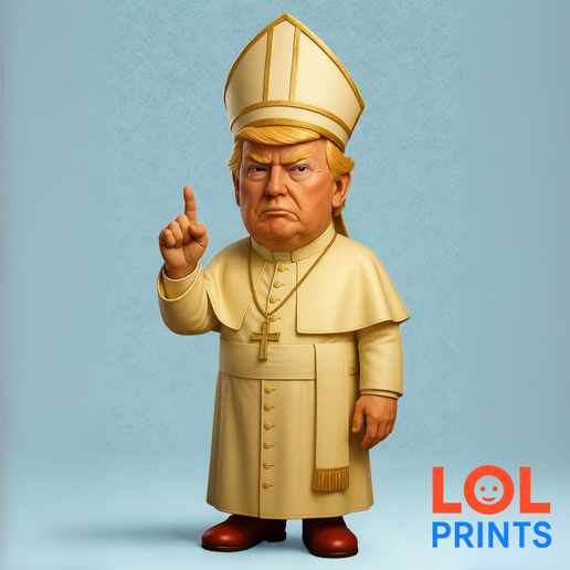 👾 Trump Papa - Meme Figure of Donald Trump dressed as the Pope・ STL ...