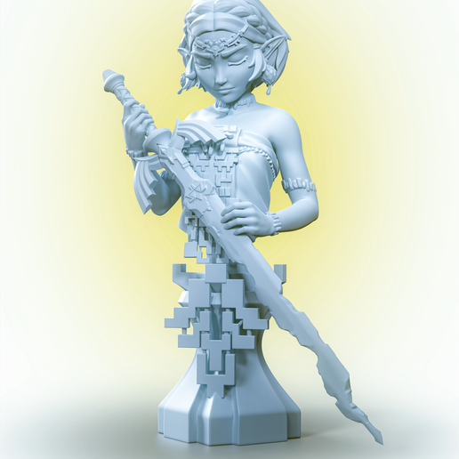 👤 Bust of Zelda・ STL File for ・Cults