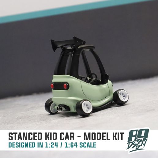 Stanced Kid Car - full model kit in 1:24 & 1:64 scale - Cults3D 3D ...