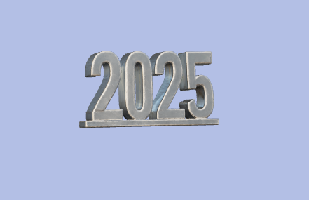 STL file Underlined 2025 🎉 ・3D print object to download・Cults